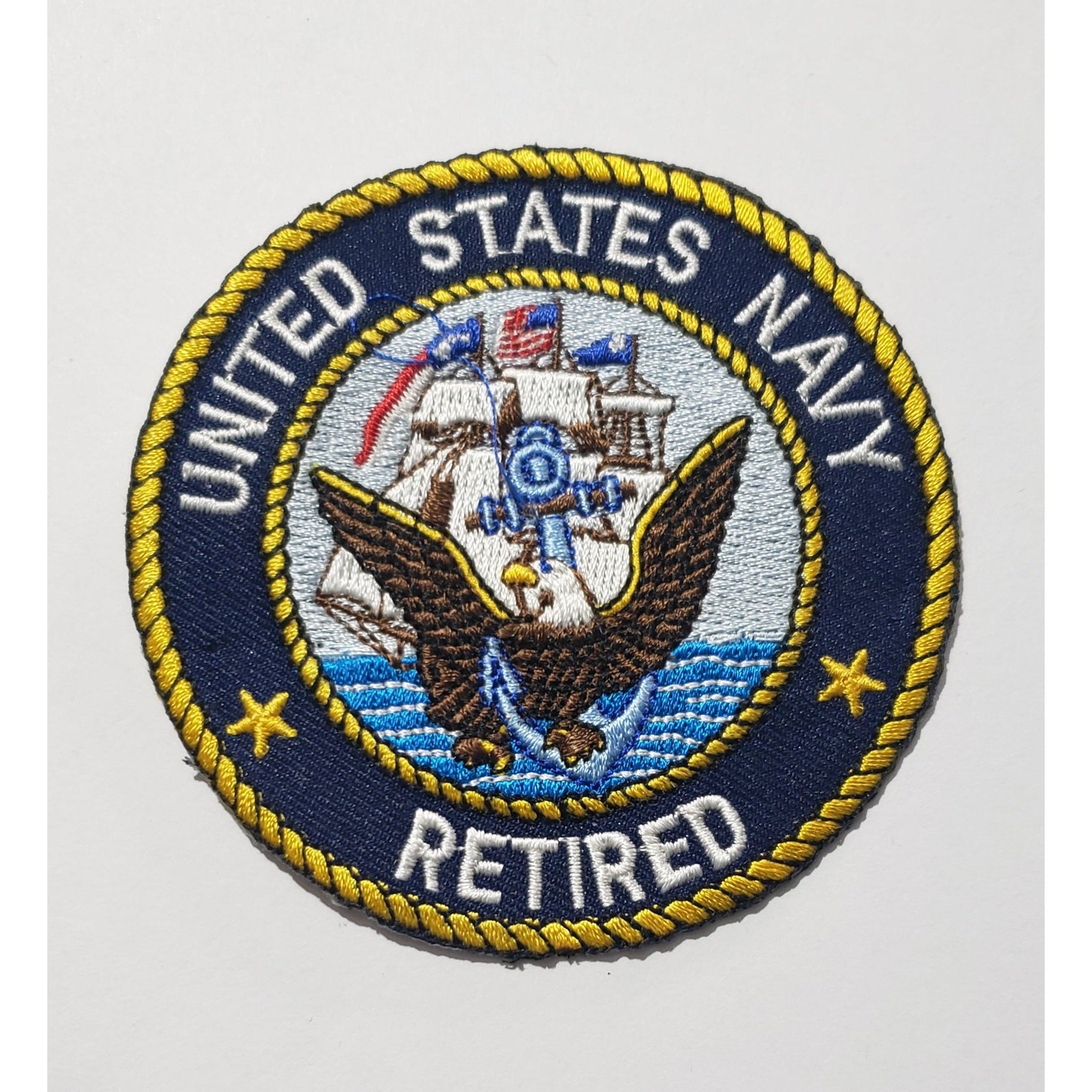 United States Navy retired 3 1/2" - Military Patches & Pins