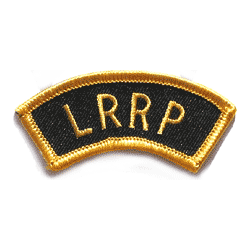 LRRP Tab Gold & Black - Military Patches & Pins