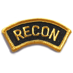 Recon Tab Gold & Black - Military Patches & Pins