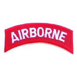 Airborne Tab White & Red - Military Patches & Pins