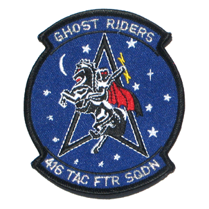 416th Ftr. Sqd. Ghost Riders – Military Patches & Pins