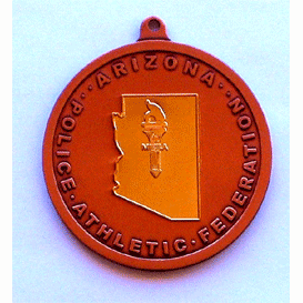 AZ Police Ath & Fed Medal Copper w/raised Silver Torch - Military ...